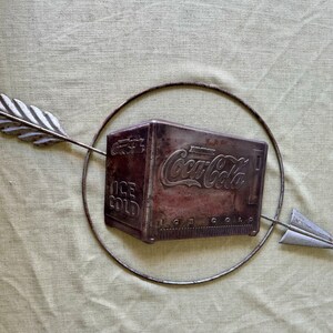 Original 1940s Coke Cooler Sign With Arrow, Coca Cola, Stripped Down - Etsy