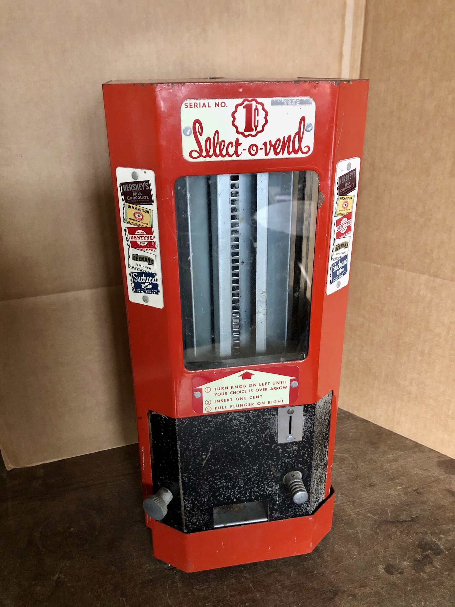 Select O Vend Vintage 1 Cent Candy Vending Machine | Etsy