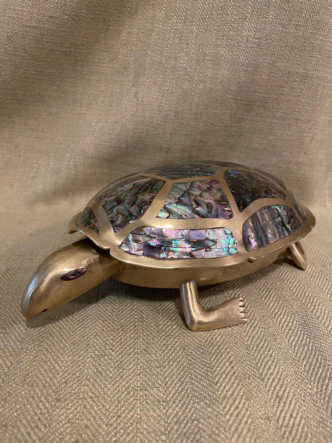 Gorgeous Mid Century Los Castillo Inlaid Abalone Turtle Box - Etsy
