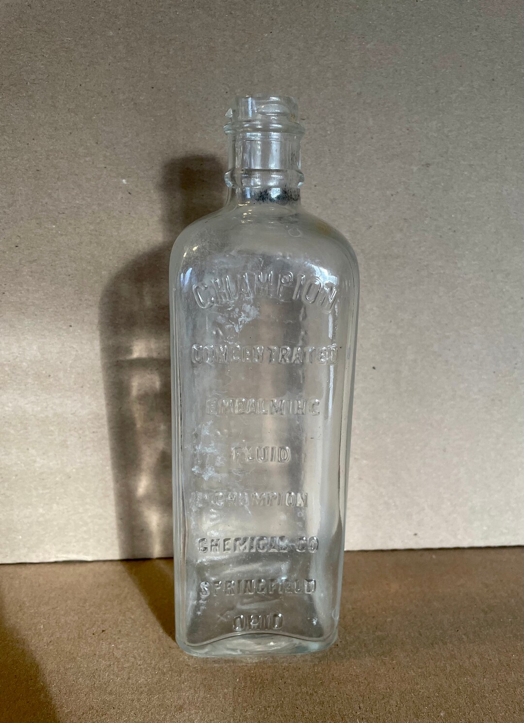 Champion Embalming Fluid Bottle, 1930s - Etsy
