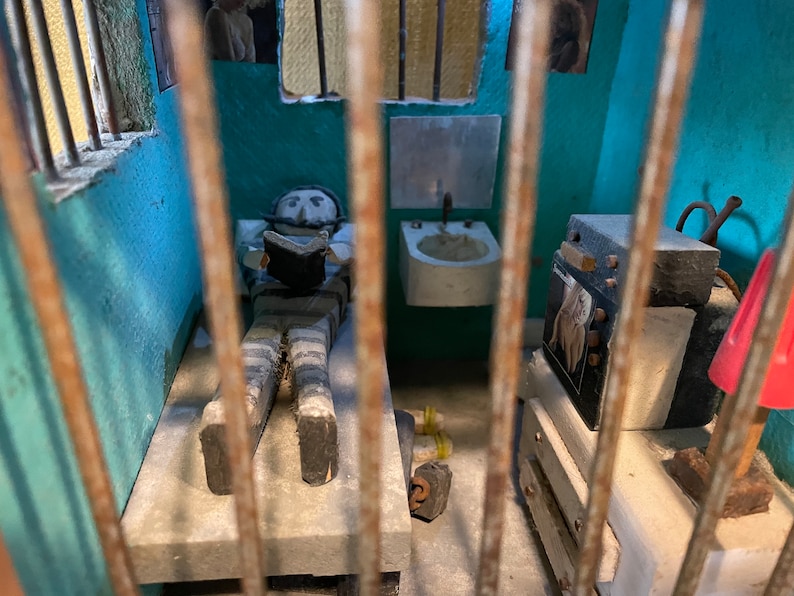 Vintage Outsider Folk Art Jail Cell Diorama, Prison Art - Etsy