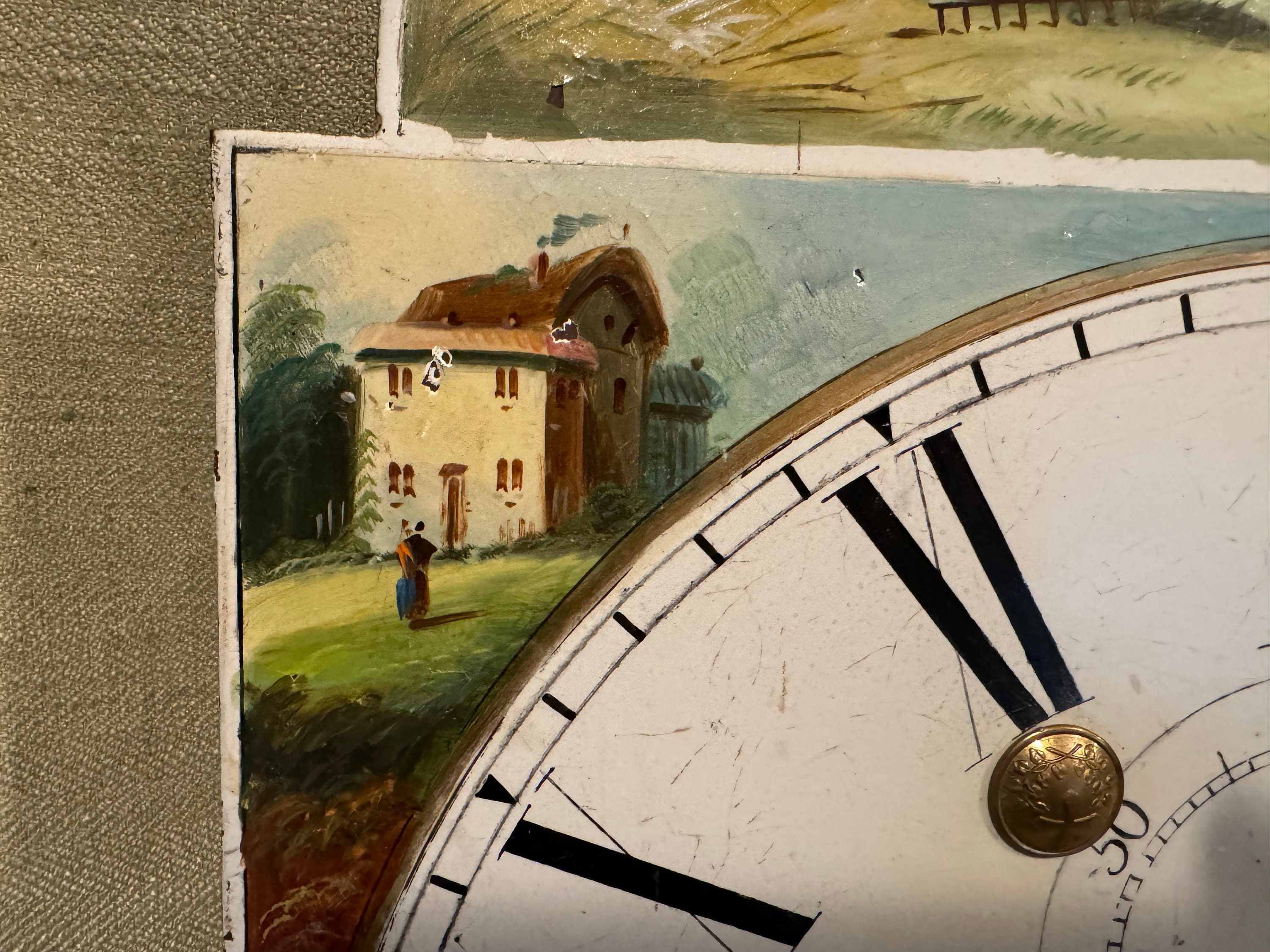 Antique French Clock Face, Grandfather Clock, Hand Painted - Etsy