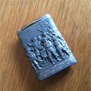 Antique Match Safe, Colonial Theme - Etsy