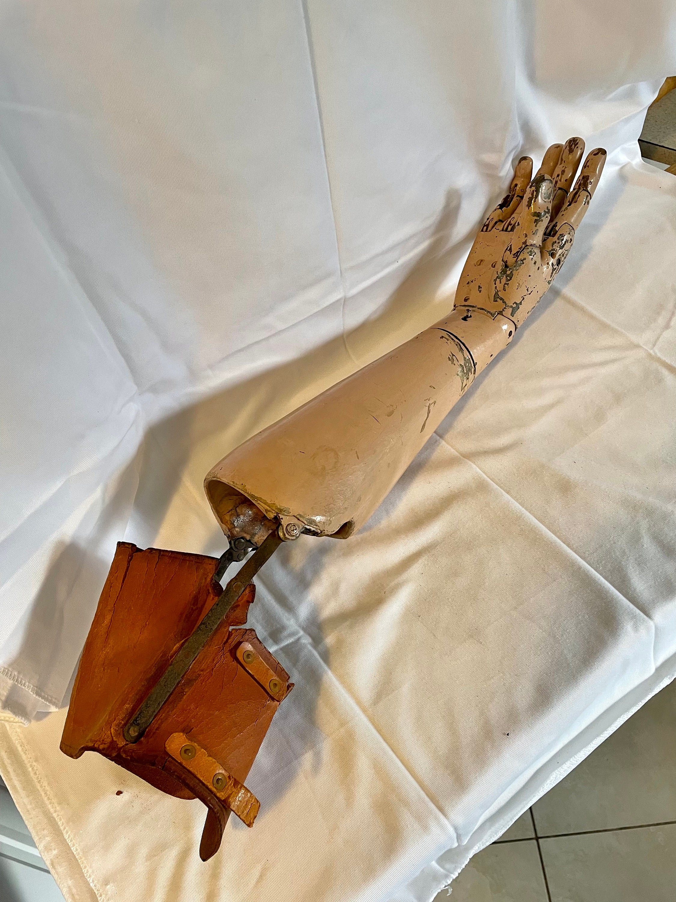 Antique WWI Jointed Wood Prosthetic Arm Jointed Hand - Etsy UK