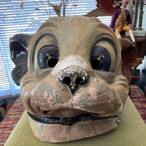 1920’s Bonzo the Dog Folk Art Full Size Paper Mache Mask - Etsy