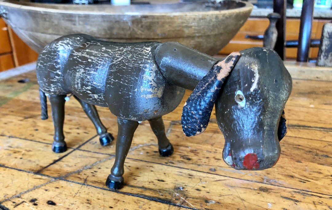 Antique Schoenhut Carved Wood Donkey - Etsy