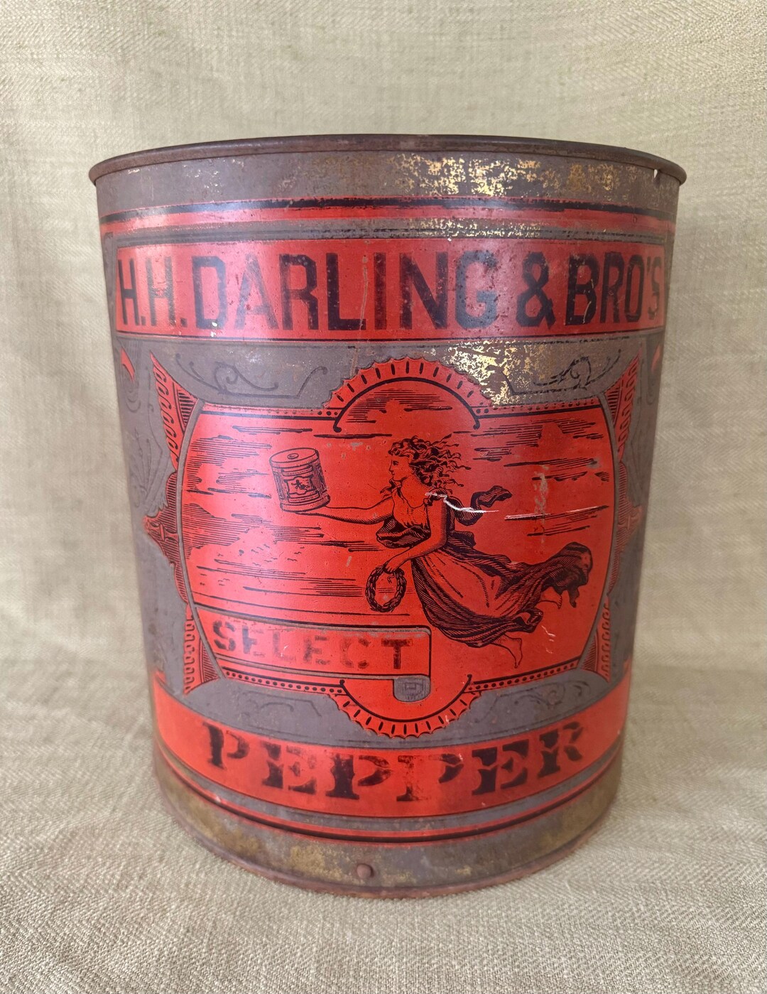 Antique 1880-90 General Store Large Pepper Spice Bin With Great ...