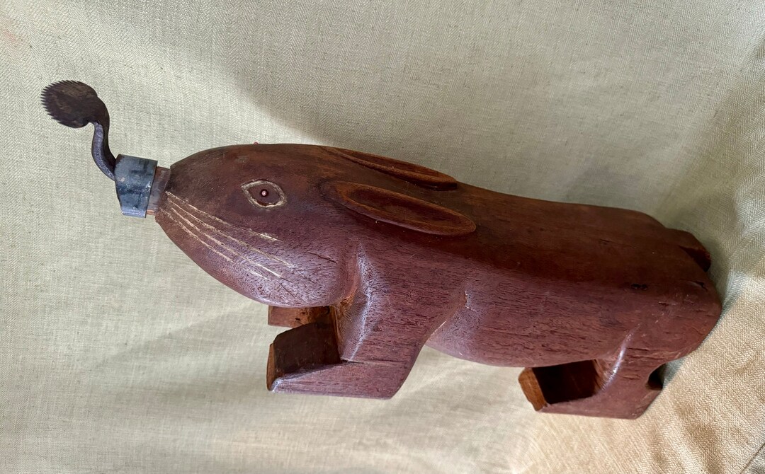 Anatomically Correct Folk Art Rabbit Coconut Scraper - Etsy