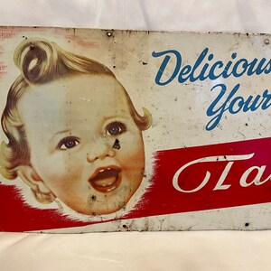 Original Table Queen Bread Tin Advertising Sign With Creepy Baby - Etsy