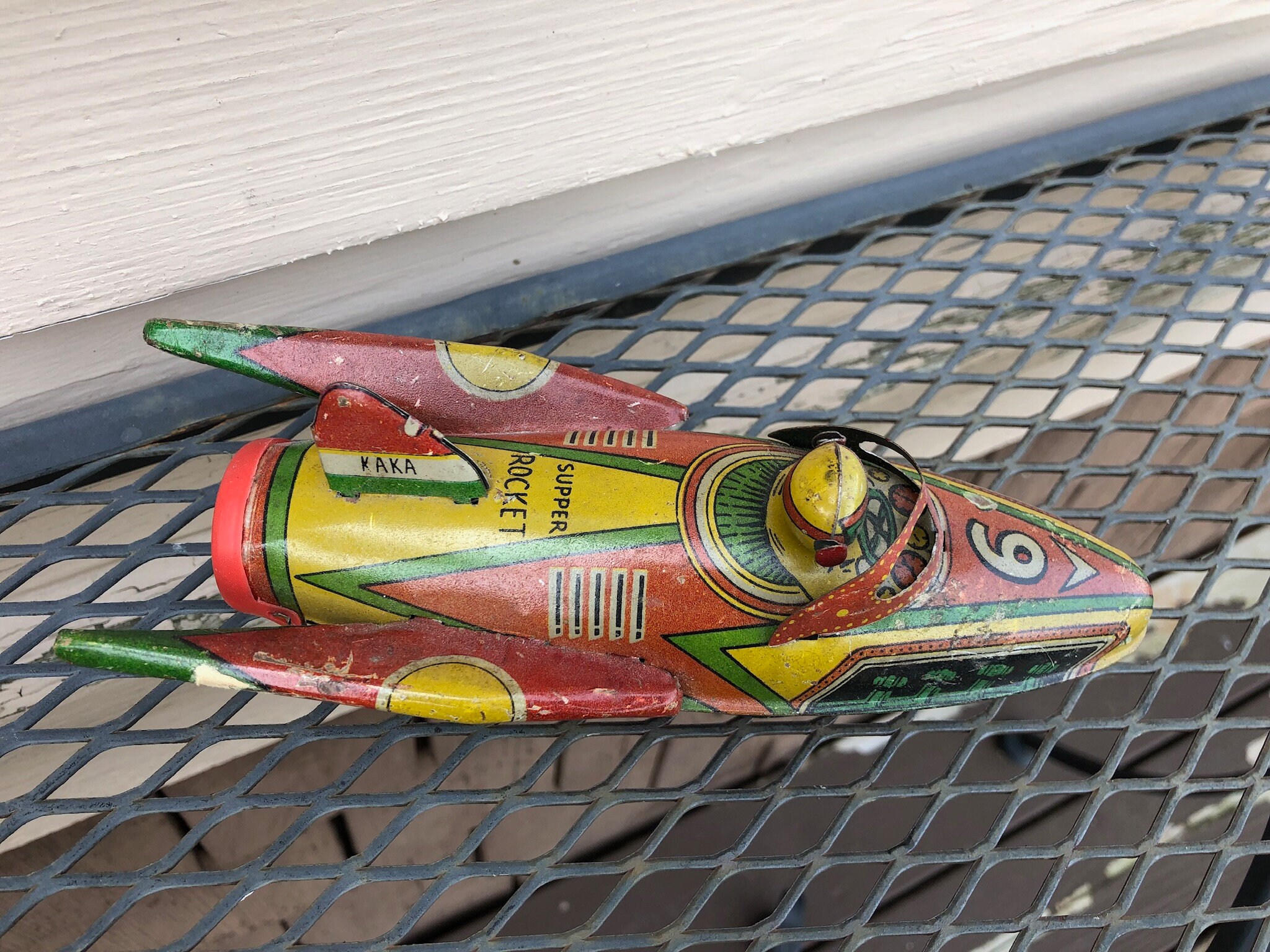Vintage 1950s Japan Tin Friction Kaka No. 9 Rocket Ship | Etsy