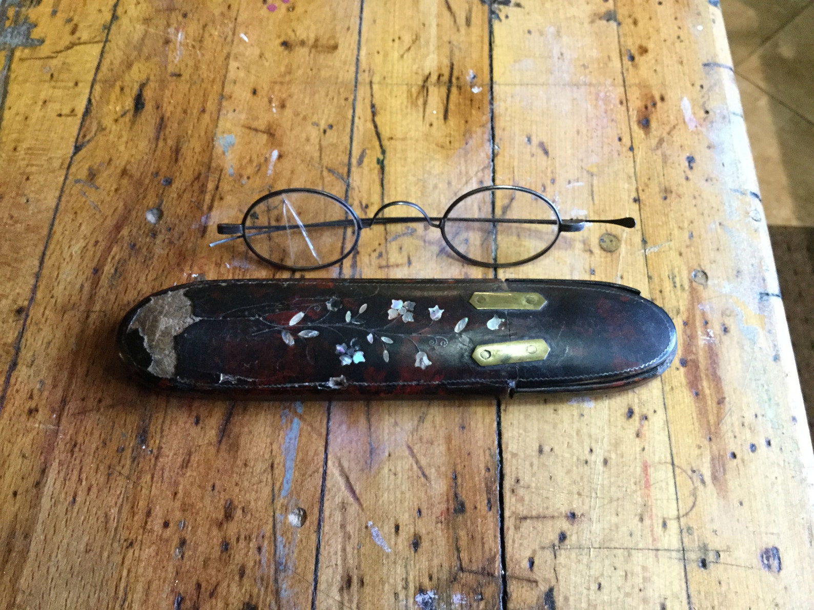 Early 1800s Antique Spectacles With Stunning Inlaid Mother of - Etsy