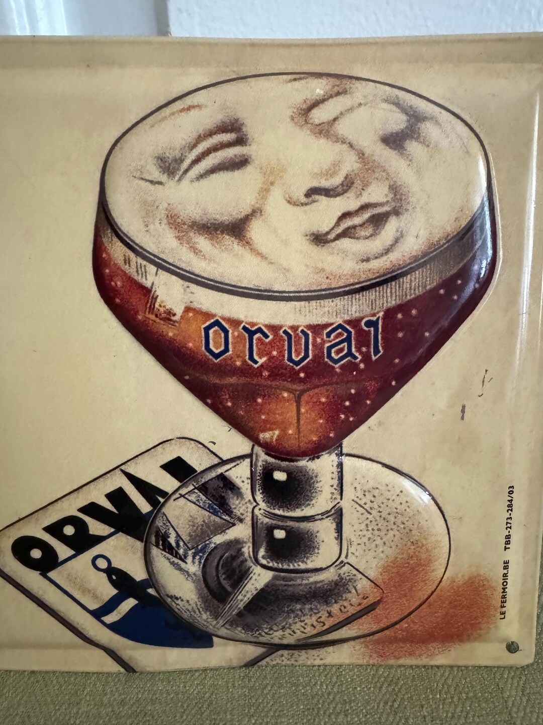 Vintage Orval Beer Sign With Beer Face, Anthropomorphic Beer - Etsy