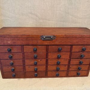 Antique 20 Drawer Watch Maker’s Parts Chest, Oak - Etsy