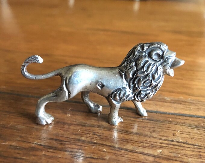 Solid Sterling Silver Lion, Antique Estate Lot - Etsy