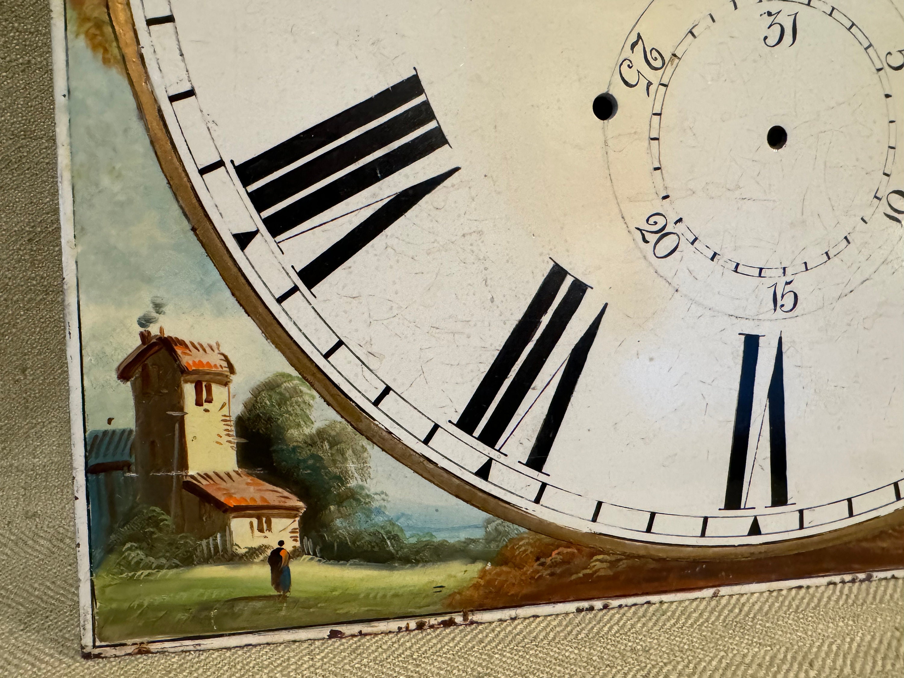Antique French Clock Face, Grandfather Clock, Hand Painted - Etsy