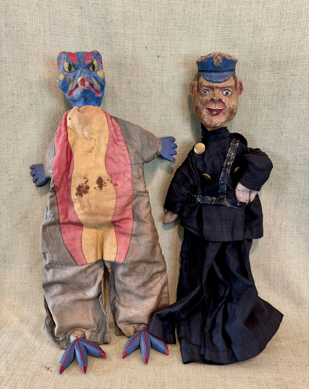 1930’s Monster and Cop WPA Puppets - Etsy