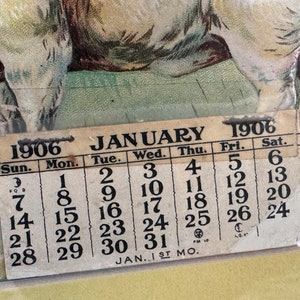1906 Butcher Shop Butcher and Pig Advertising Calendar Framed - Etsy