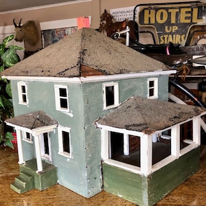 Antique 1909 Folk Art Dollhouse House Model Two Story Craftsman Etsy Canada