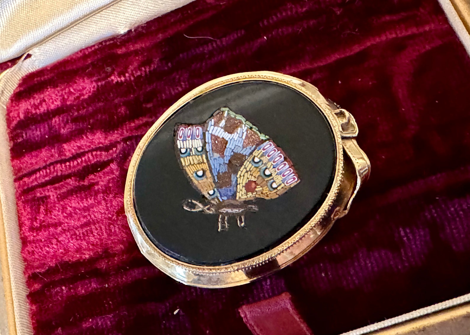 Stunning 1880-90 French Micro Mosaic Butterfly Brooch, 18k Gold - Etsy