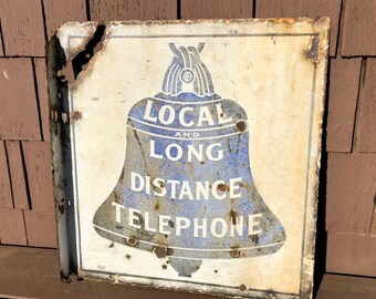 Porcelain Telephone Sign - Etsy