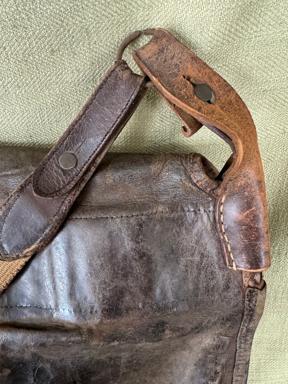Antique 1920’s Leather Hunting and Gathering Bag, Pos… - Gem