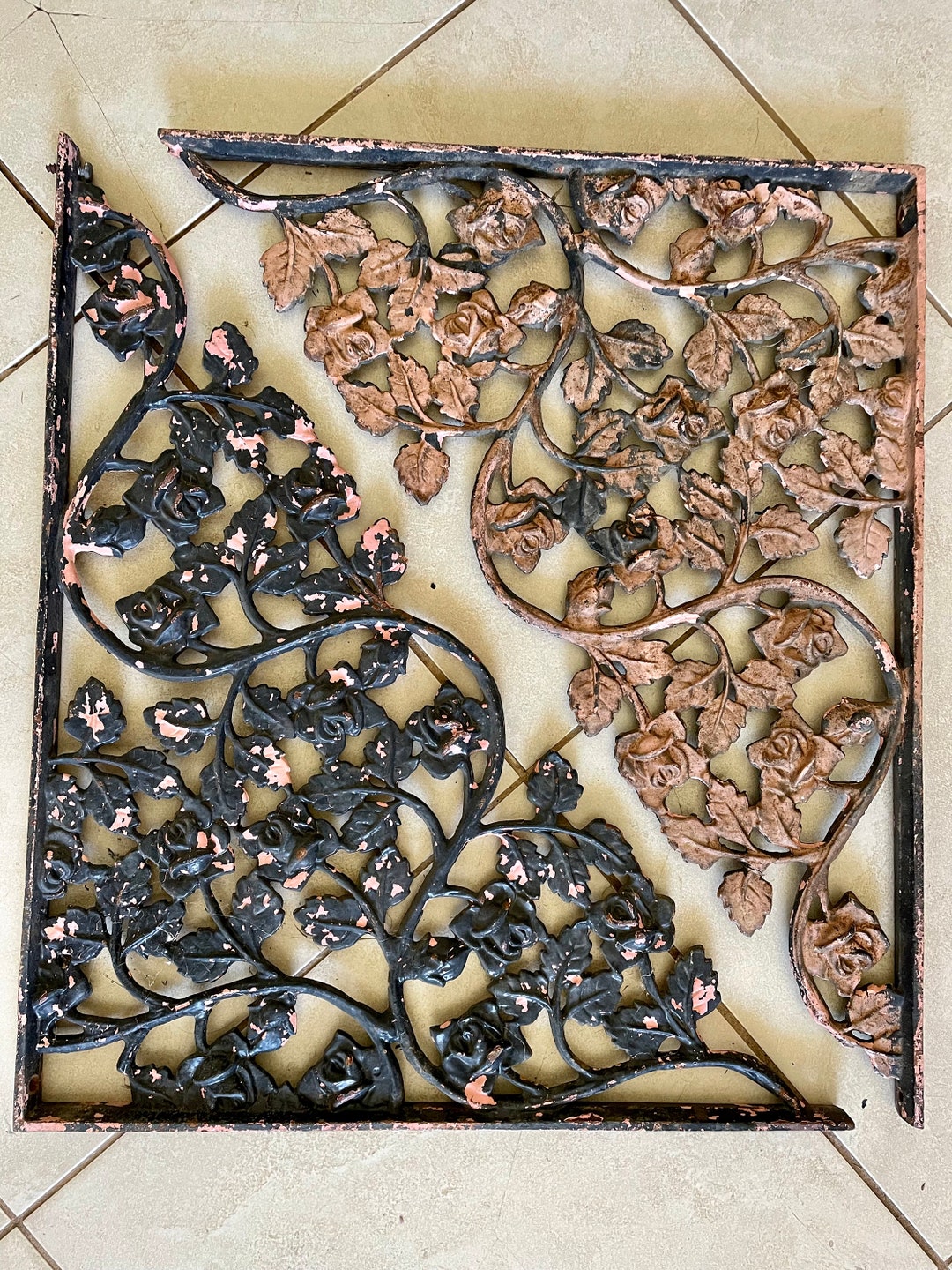 Huge Architectural Victorian Rose Cast Iron Brackets - Etsy