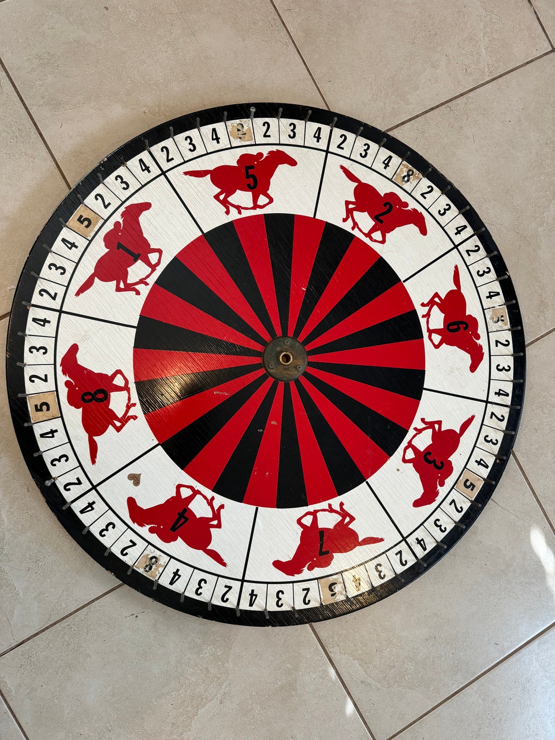 Vintage 1950’s Hand Painted Carnival Game Wheel, Folk Art - Etsy