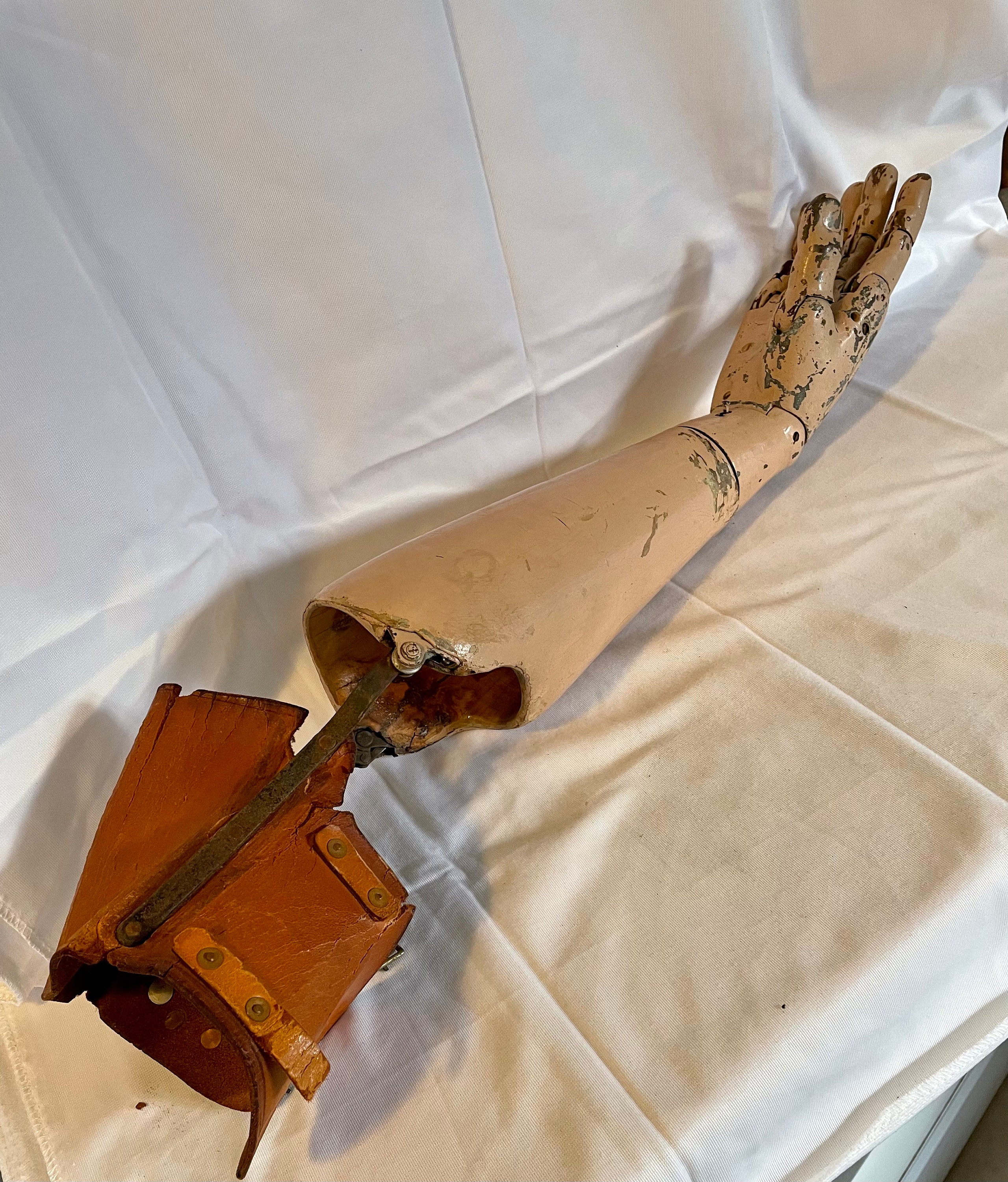 Antique WWI Jointed Wood Prosthetic Arm Jointed Hand - Etsy UK