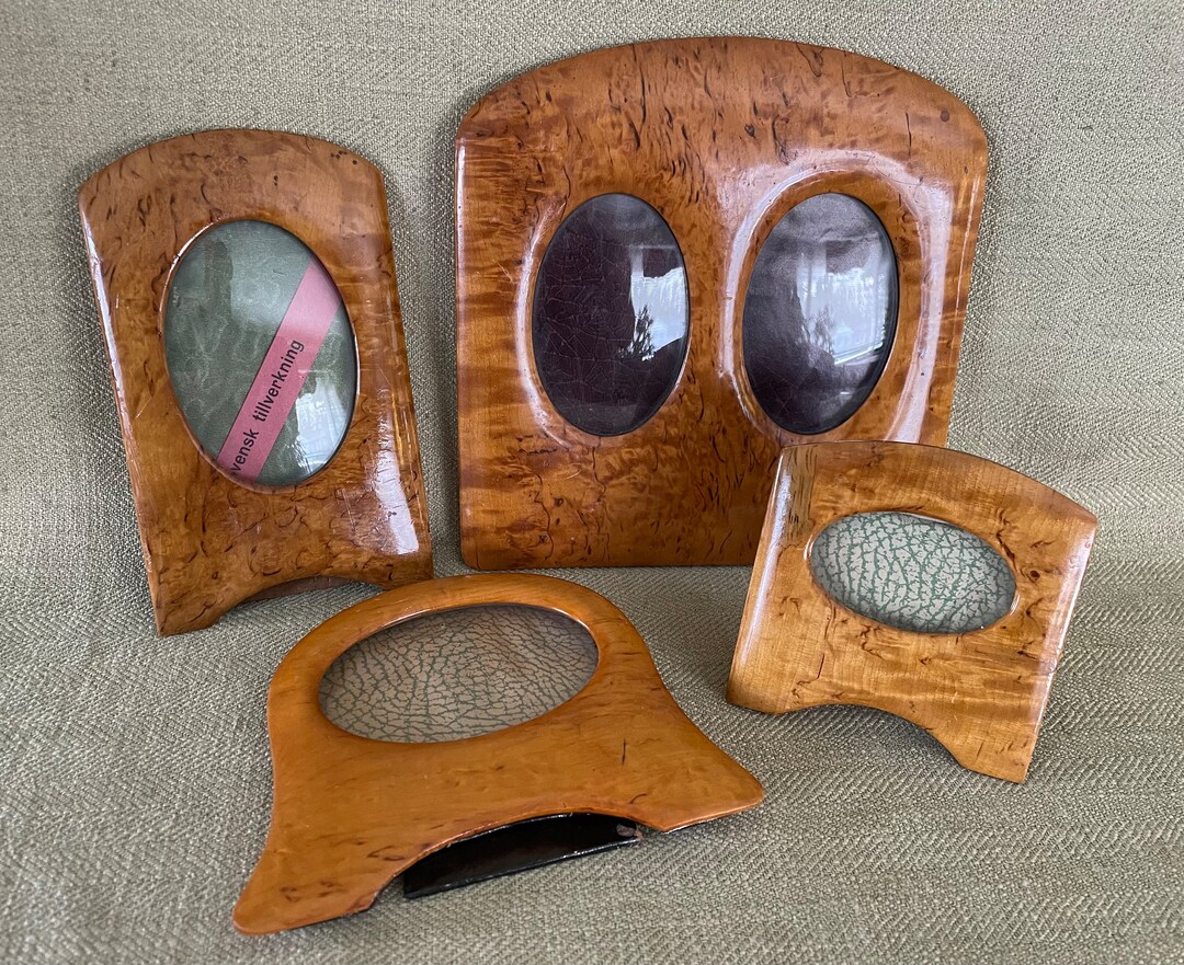 Antique Swedish Burlwood Picture Frames Collection - Etsy