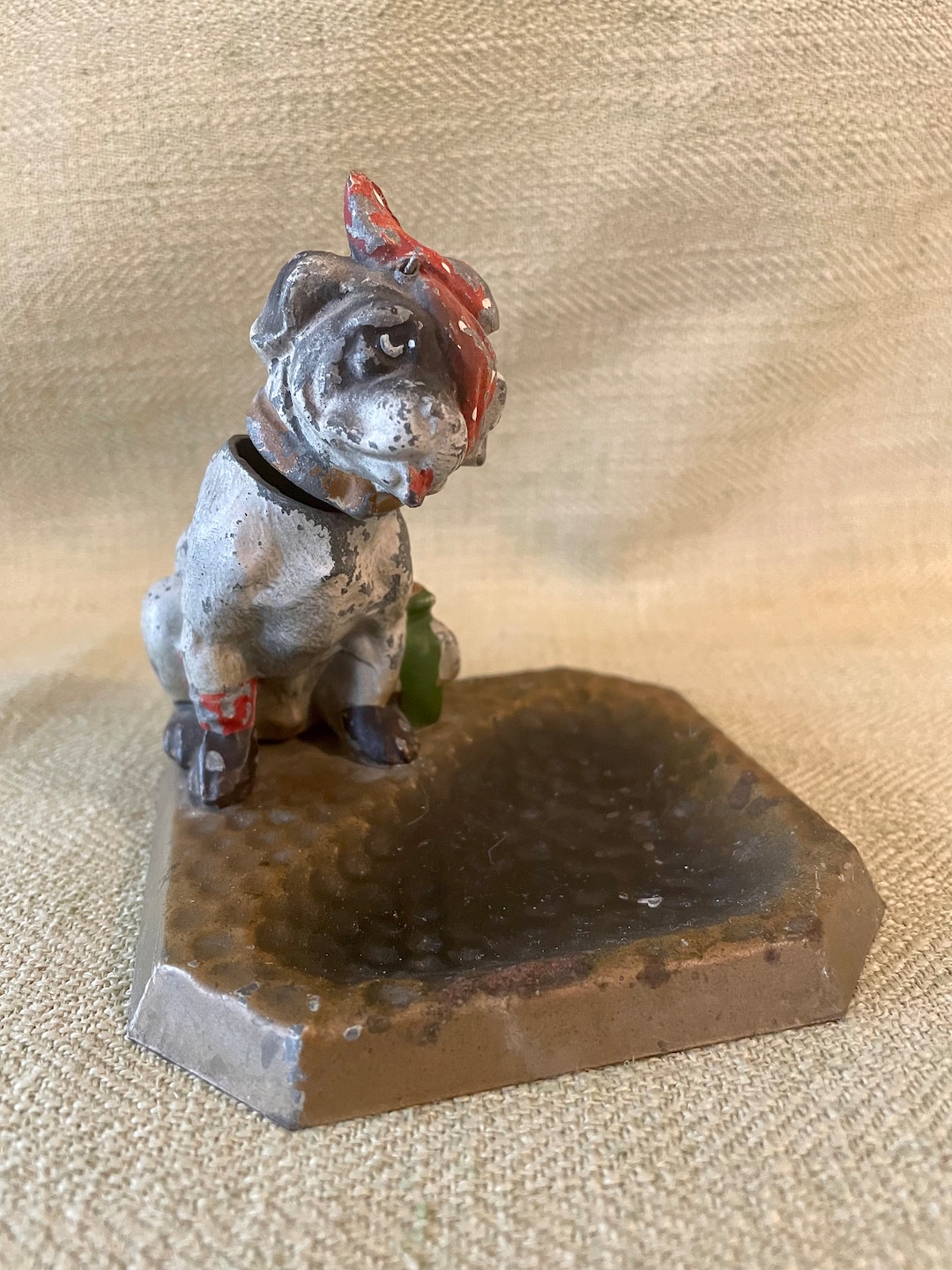 1020’s Austrian Cold Painted Hangover Dog Ashtray With Nodding Head ...