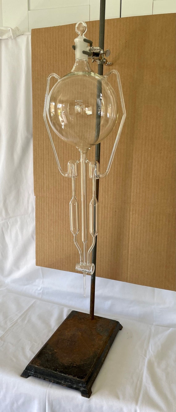 Unusual Large Antique Lab Glass Funnel and Stand - Etsy