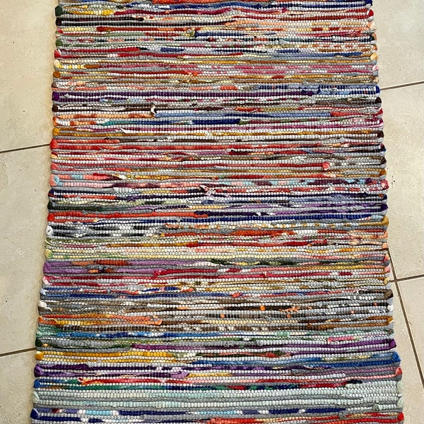 Rag Rug Runner - Etsy