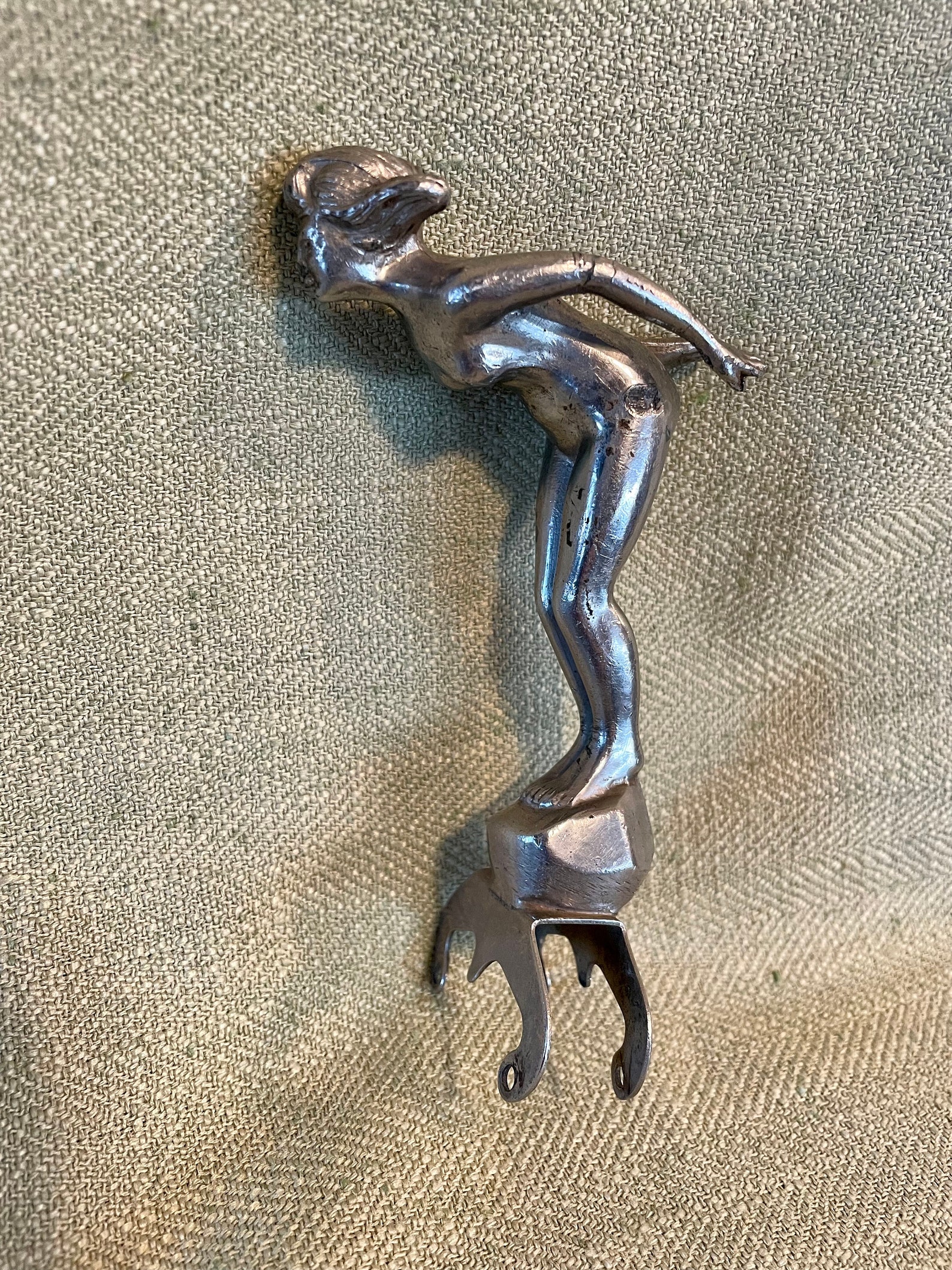 Rare Antique Flying Goddess Moto Meter Radiator Top Art Deco Car ...