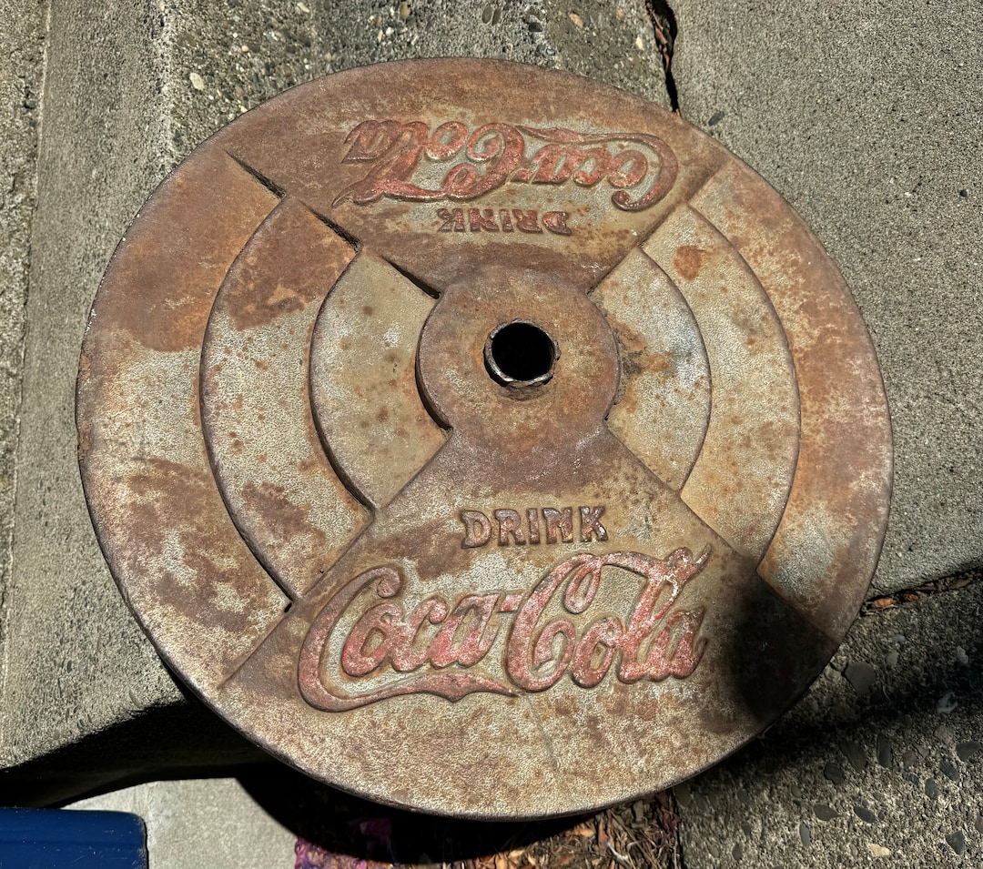Coca Cola Original Cast Iron Lollipop Sign Base - Etsy