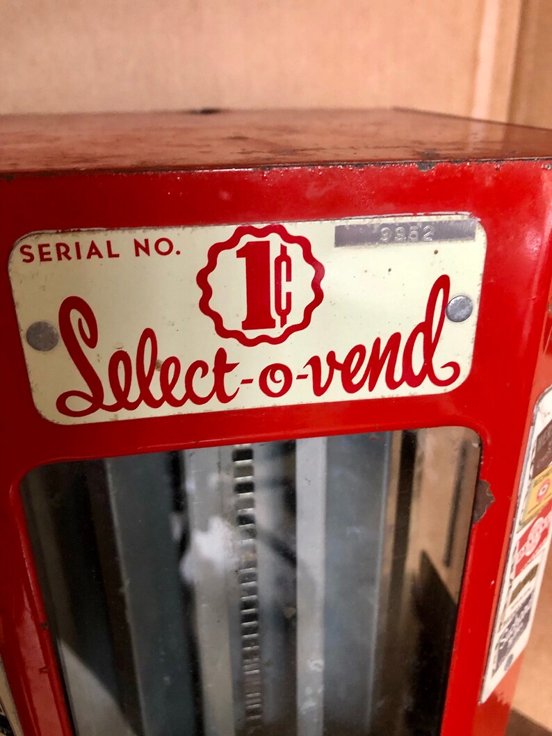 Select O Vend Vintage 1 Cent Candy Vending Machine | Etsy