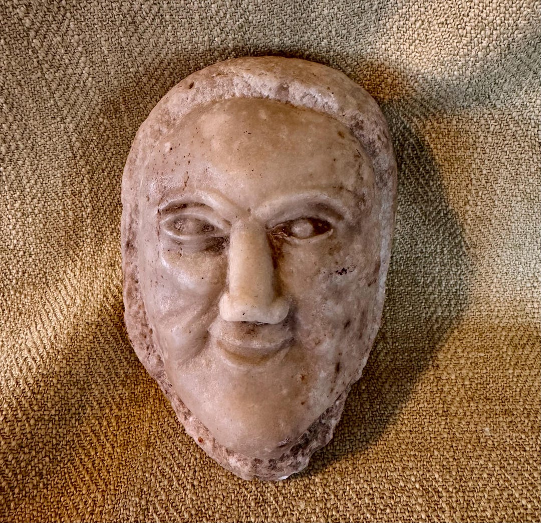 Stoneface…..antique Folk Art Carved Stone Face - Etsy