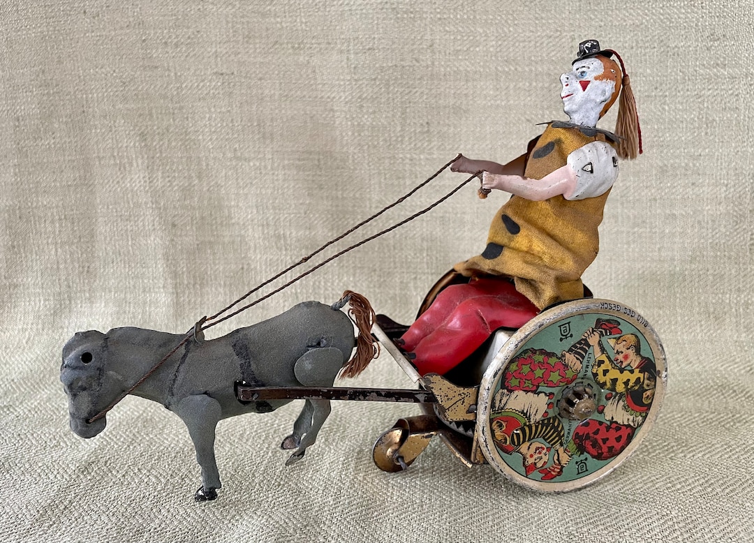 1905-10 German Lehmann Wind up Balky Mule Clown Toy, Works - Etsy