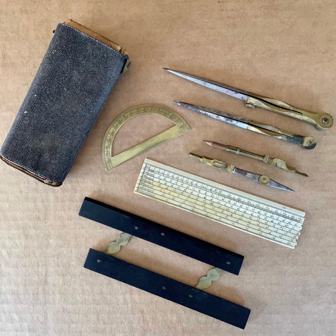 Antique Georgian 1810-1820 Cartography Étui Map Makers Tools - Etsy