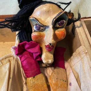 Antique 1920-30’s Italian Travelling Puppet Show Suitcase With Puppets ...