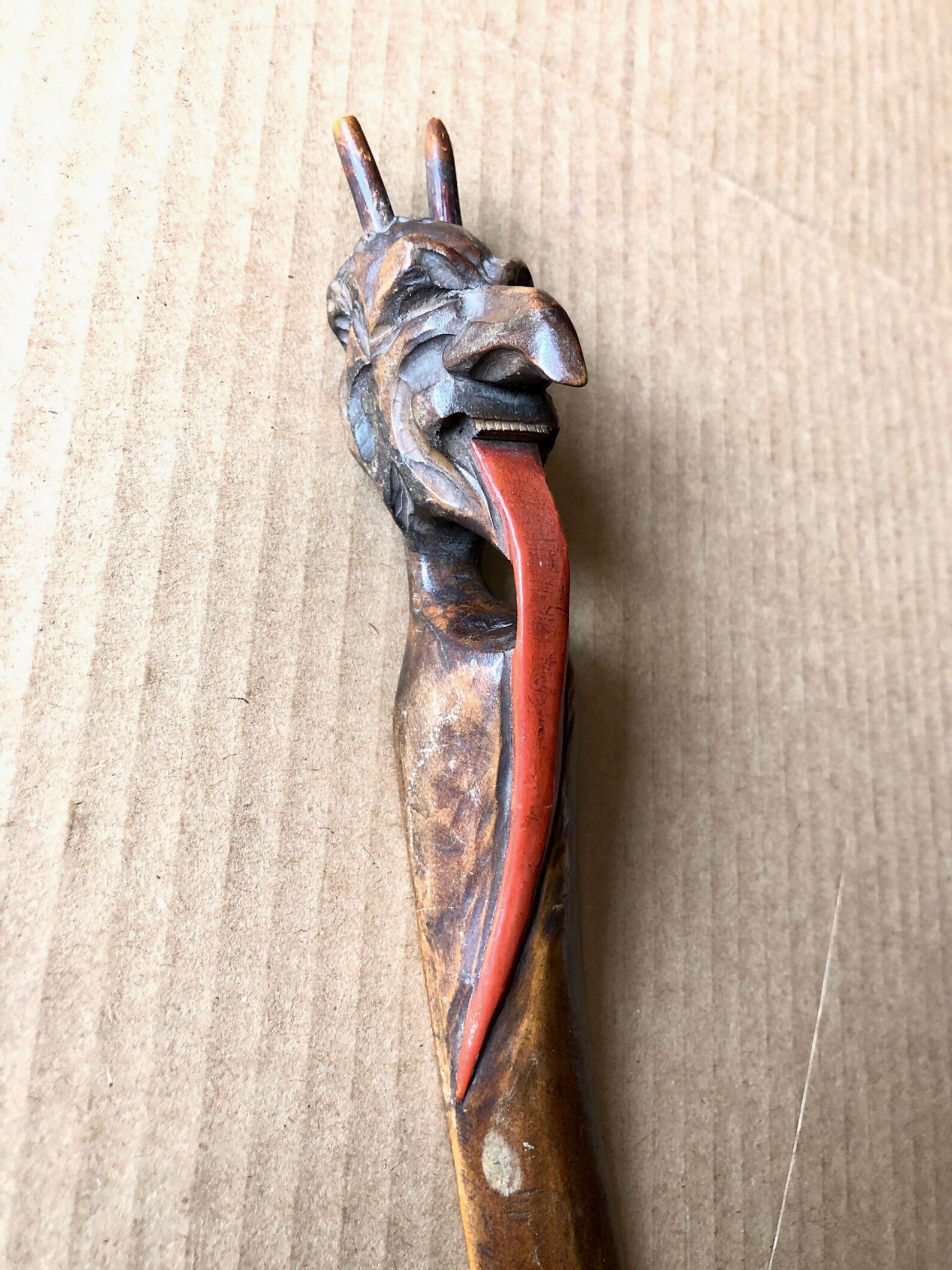 Antique Late 1800’s Devil, Satan Folk Art Page Turner - Etsy