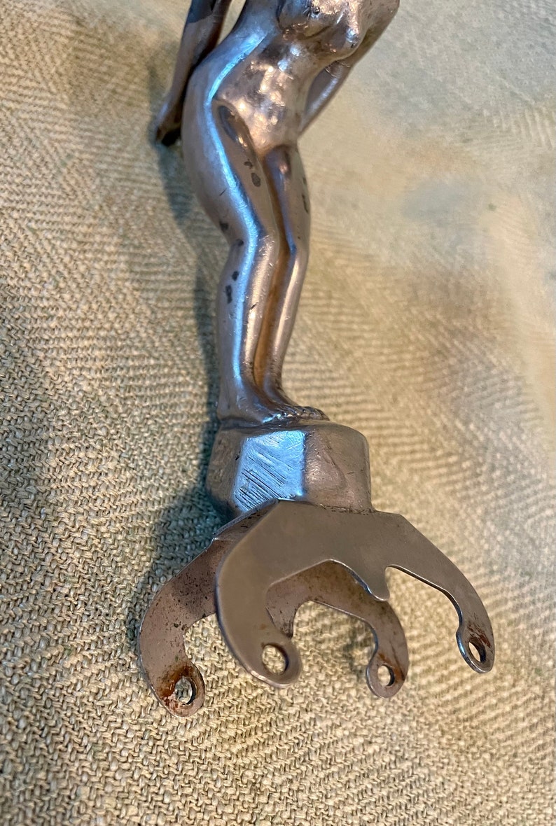 Rare Antique Flying Goddess Moto Meter Radiator Top Art Deco Car ...