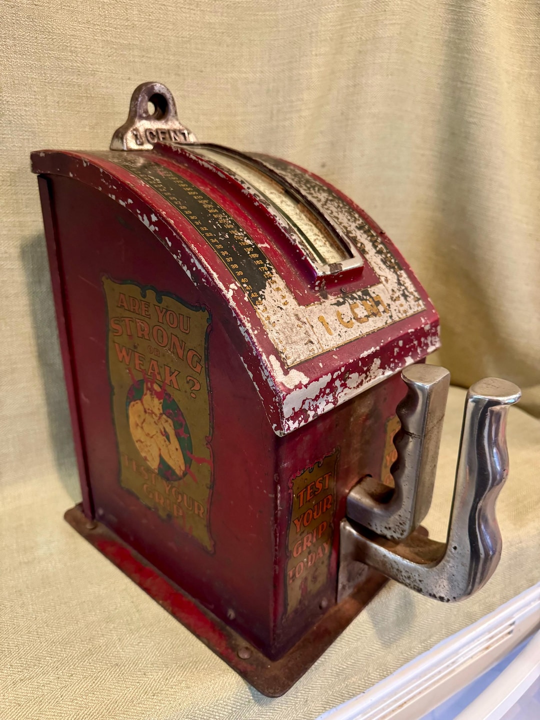 Antique Gottlieb Penny Strength Tester Coin Op Trade Stimulator, Bar ...