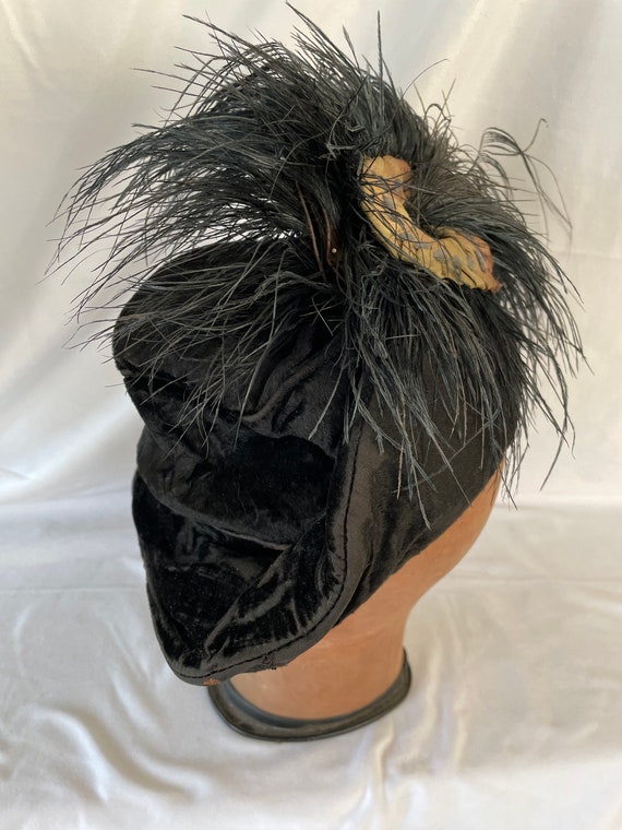 Stunning Antique Edwardian Suffragette Hat, Velvet wi… - Gem