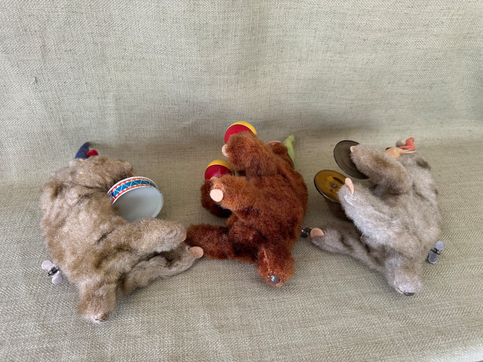 The Band’s All Here, 3 1950’s German Max Carl Wind up Musical Mohair ...