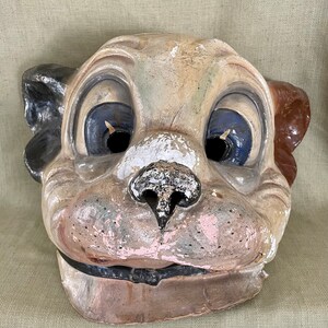 1920’s Bonzo the Dog Folk Art Full Size Paper Mache Mask - Etsy