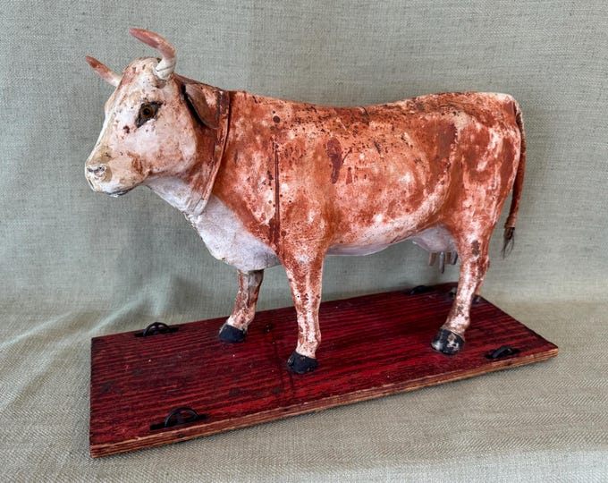 19th Century Cow Pull Toy - Etsy