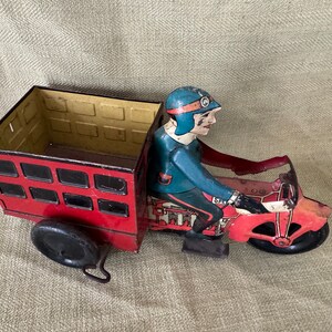 1930’s Marx Speed Boy Delivery Motorcycle Wind up Tin Toy - Etsy