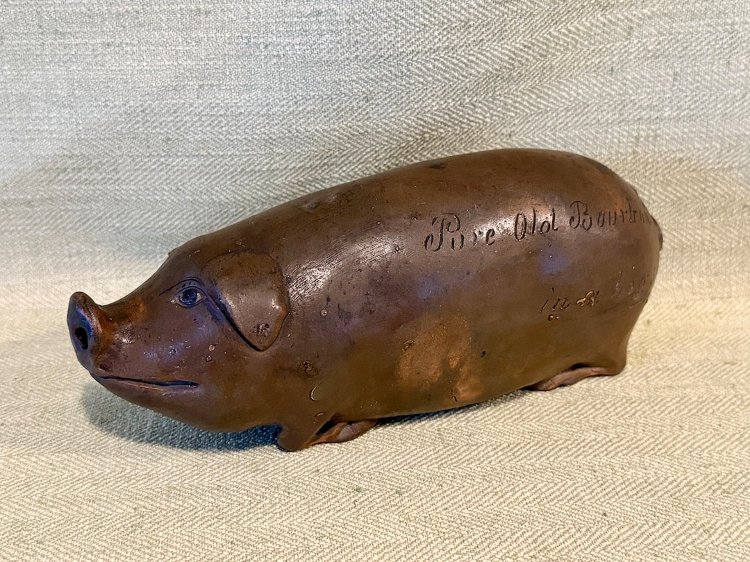 Original 1860-80 Anna Pottery Pig Flask - Etsy