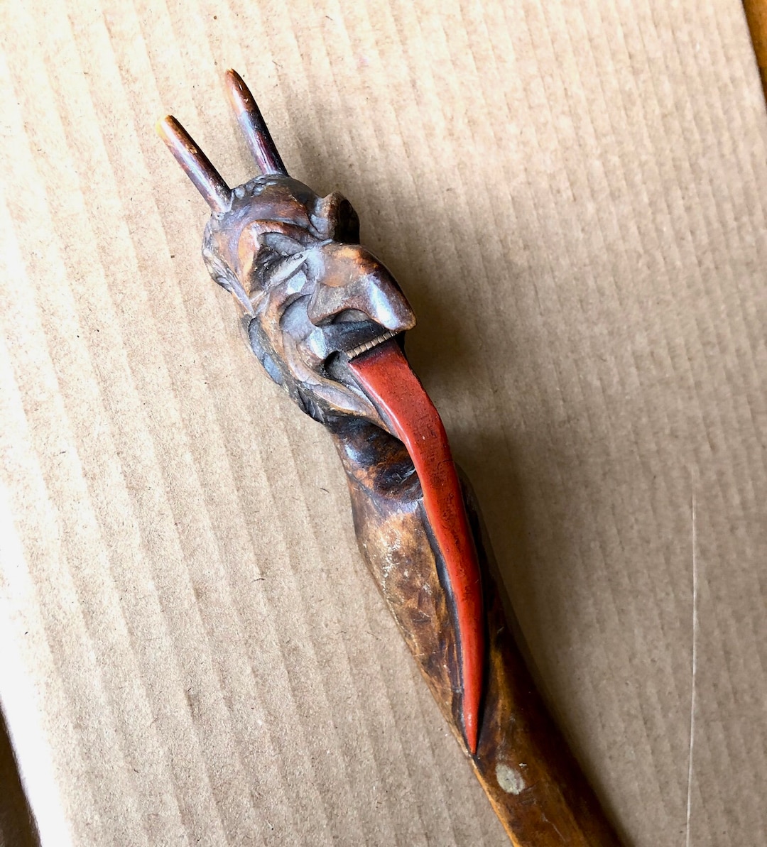 Antique Late 1800’s Devil, Satan Folk Art Page Turner - Etsy