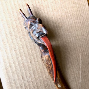 Antique Late 1800’s Devil, Satan Folk Art Page Turner - Etsy